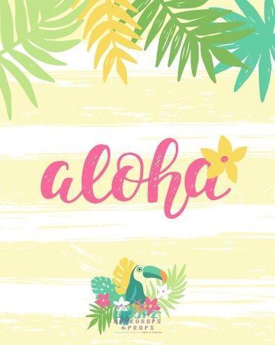Hawaii Party Photo Banner | Dropz Backdrops | Dropz Backdrops Australia