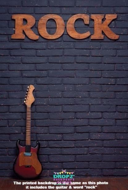 Rock Star Guitar Wall Backdrop | Dropz Backdrops | Dropz Backdrops ...