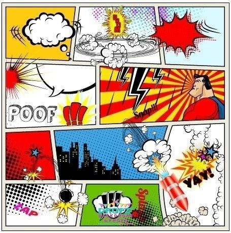 Comic Photo Backdrop | Dropz Backdrops | Dropz Backdrops Australia